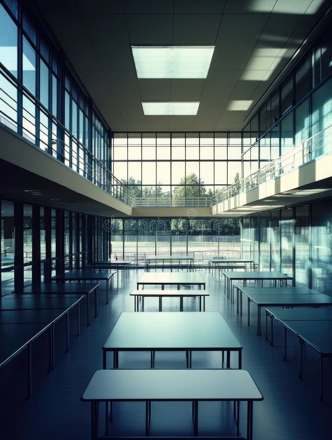 Classroom Interior stock image. Image of generated, furniture - 381869803