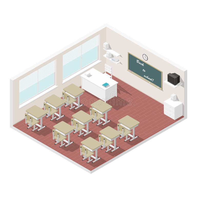 Classroom Floor Plan Stock Illustrations – 399 Classroom Floor Plan ...