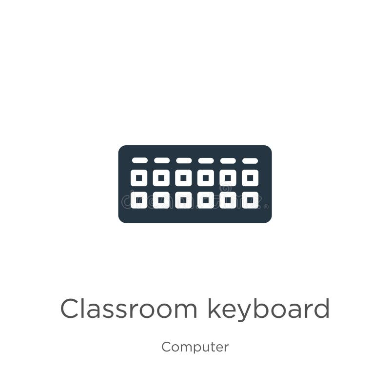 Classroom Keyboard Icon Vector Isolated on White Background, Classroom ...