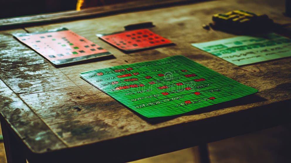 Classroom Learning Aids on Rustic Desk, Rural School Stock Photo ...