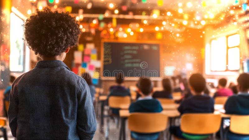 Classroom Learning Experience with Students Engaged in a Lesson Under ...