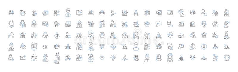 Classroom Learning Line Icons Collection. Interactive, Engaging ...