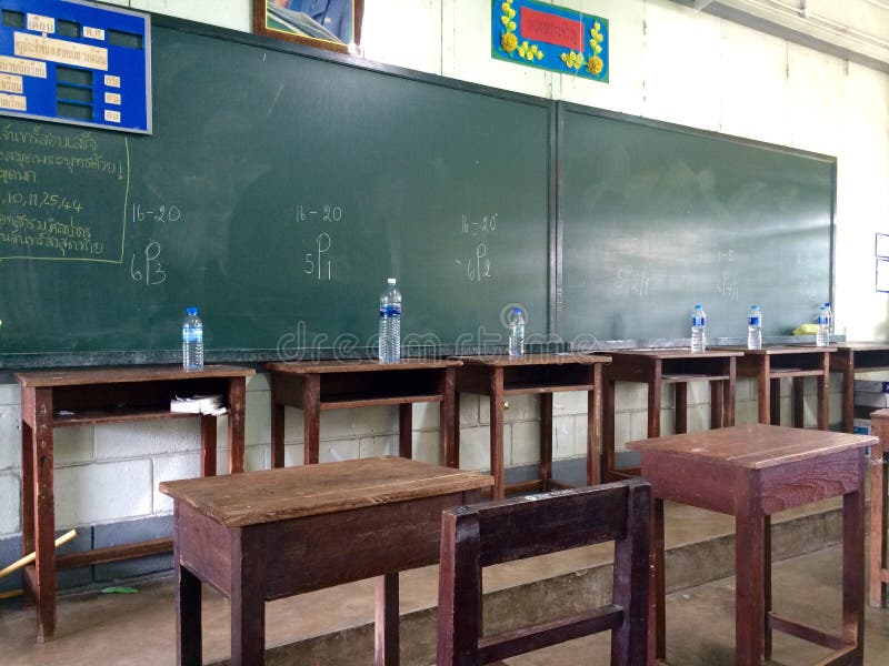 Tables in the Classroom of Kindergarten Stock Image - Image of nursery ...