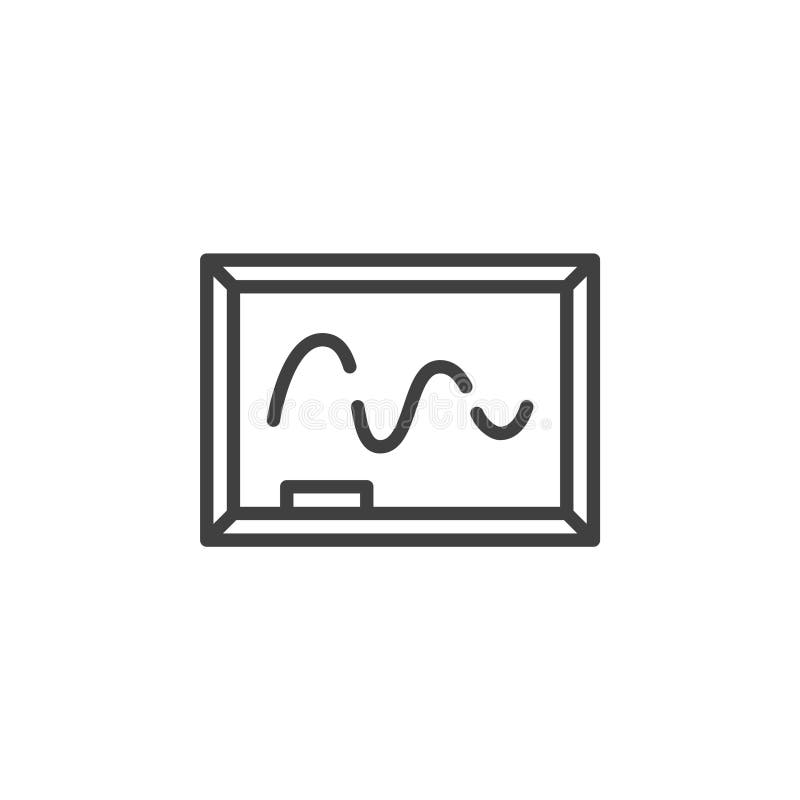Classroom Monitor Line Icon Stock Illustration - Illustration of visual ...