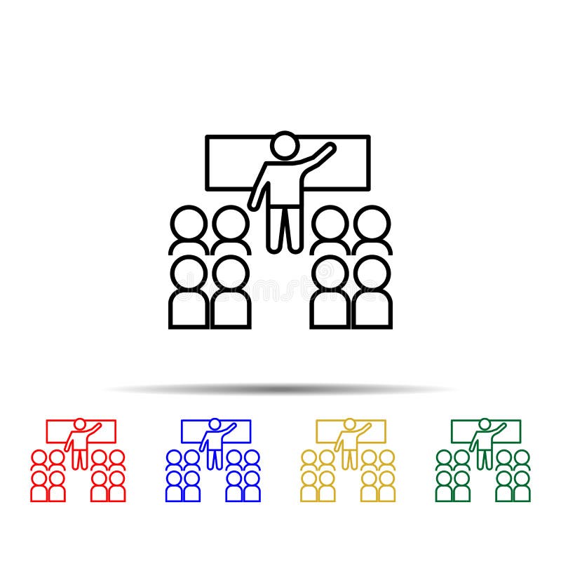 Classroom Multi Color Style Icon. Simple Thin Line, Outline Vector of ...