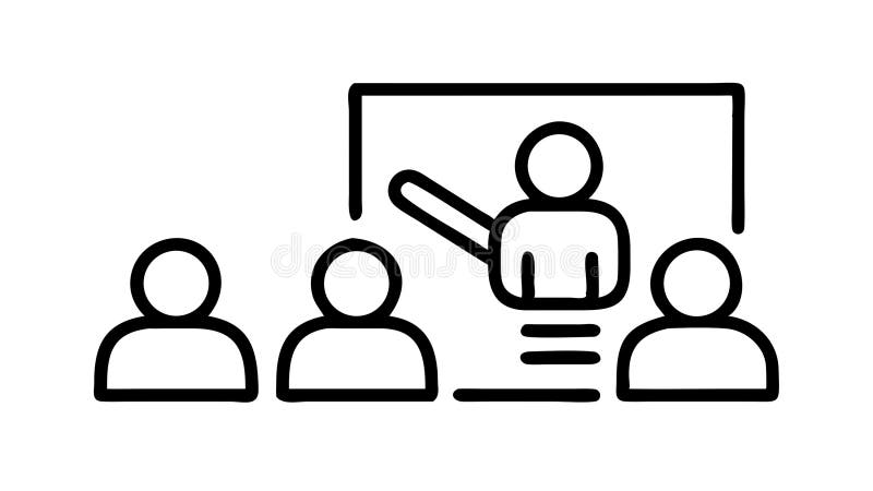 Classroom or Presentation Setting, Education Icon, Vector Design ...