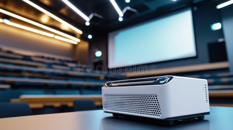 Classroom Projector: Modern Technology in Education Setting Bright ...