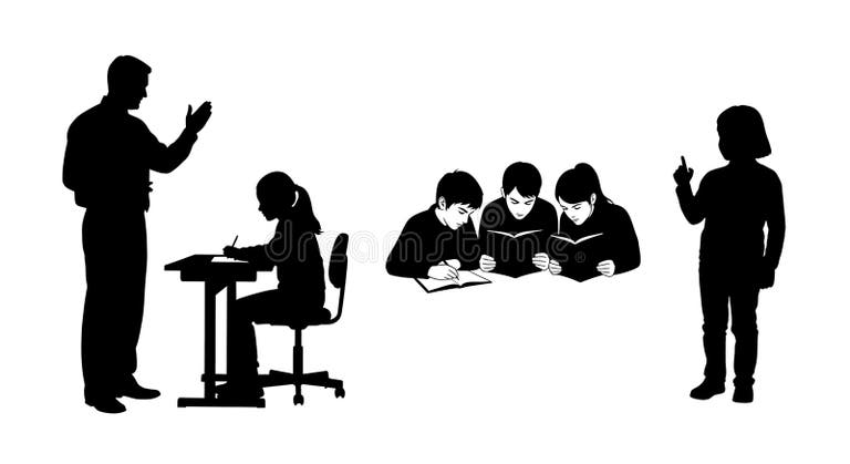 Classroom Scene Depicts Teacher, Students and Learning in Black ...