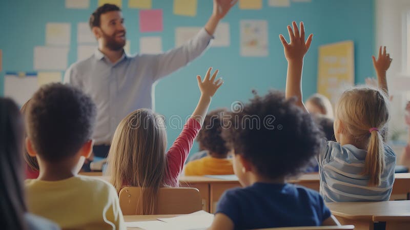 Classroom Scene with Diverse Students Actively Participating in a ...