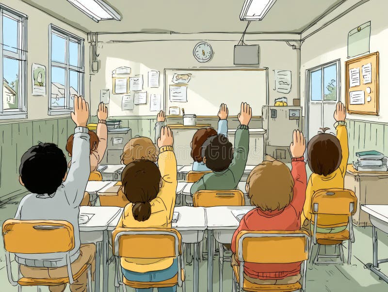 A Classroom Scene Teaching Kids about Proper Etiquette Stock Photo ...