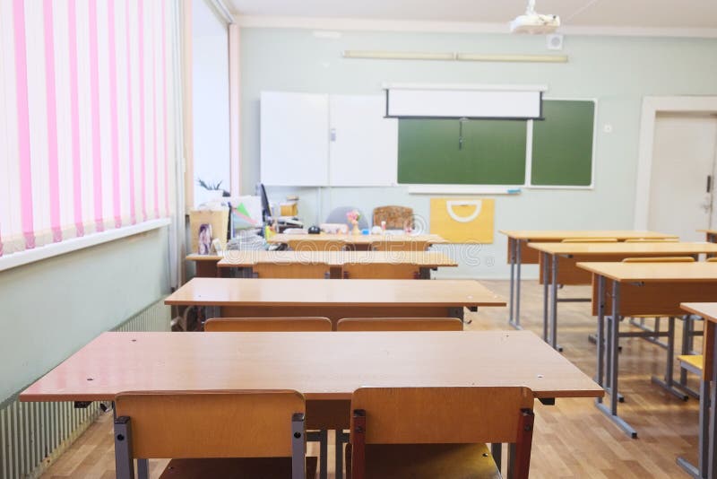 Classroom in a school stock photo. Image of college, chair - 55866592