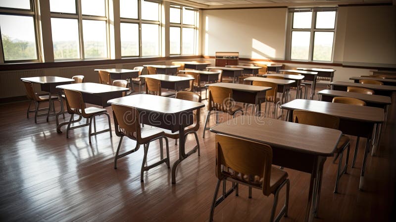 Classroom of the School without Student and Teacher Stock Image - Image ...