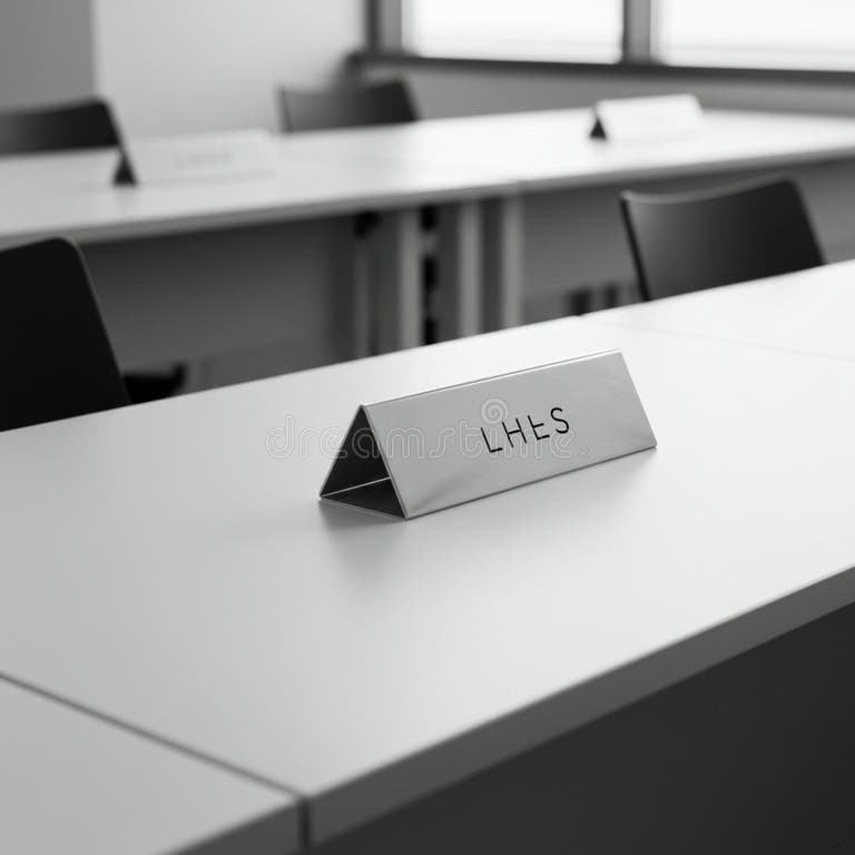 Classroom Setting with Rectangular Tables and Black Chairs. a ...