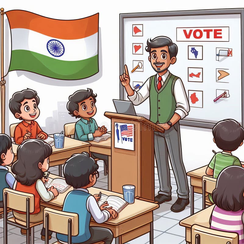 A Classroom Setting with a Teacher Explaining How To Vote Stock ...