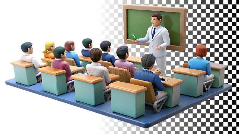 Classroom Setting Teacher and Students Education Environment Png ...