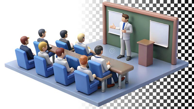 Classroom Setting Teacher and Students Education Environment Png ...