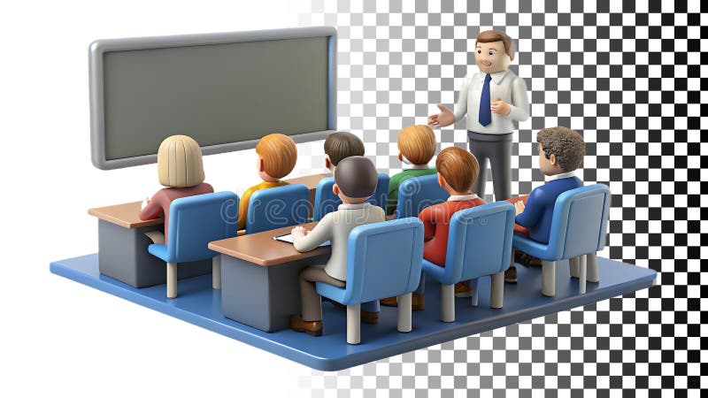 Classroom Setting Teacher and Students Education Environment Png ...