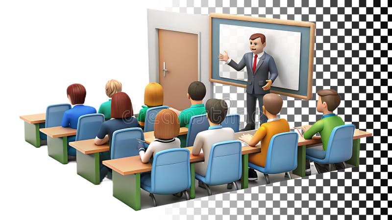 Classroom Setting Teacher and Students Education Environment Png ...