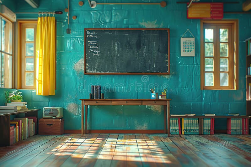 A Classroom Setting stock illustration. Illustration of school - 333406271