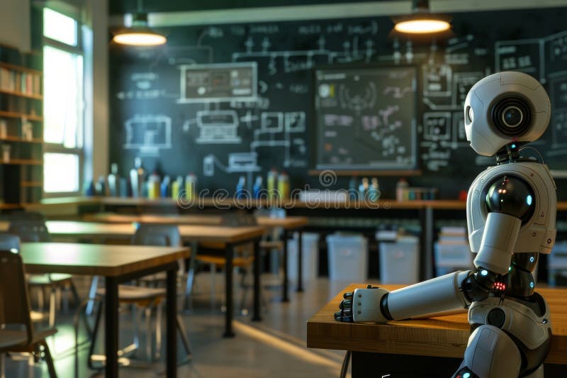 A Classroom Setting Where an AI Tutor Assists Students with Their ...