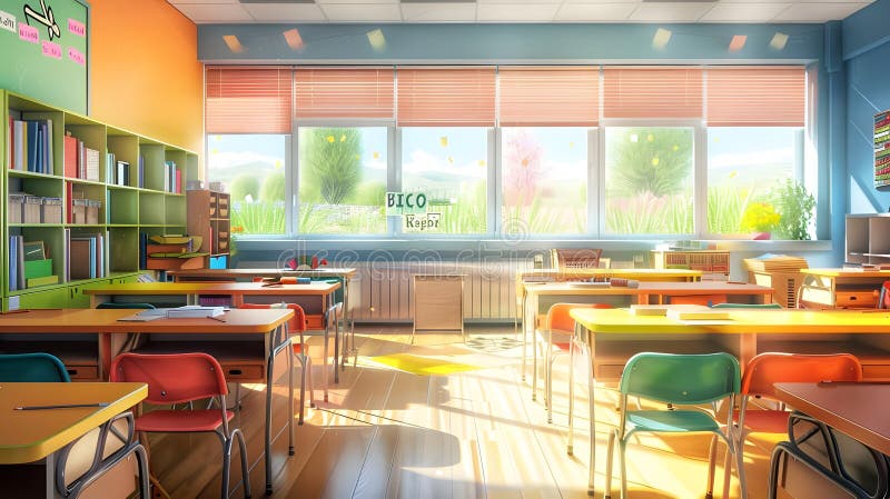Presentation School Room Interior Design Stock Illustration ...
