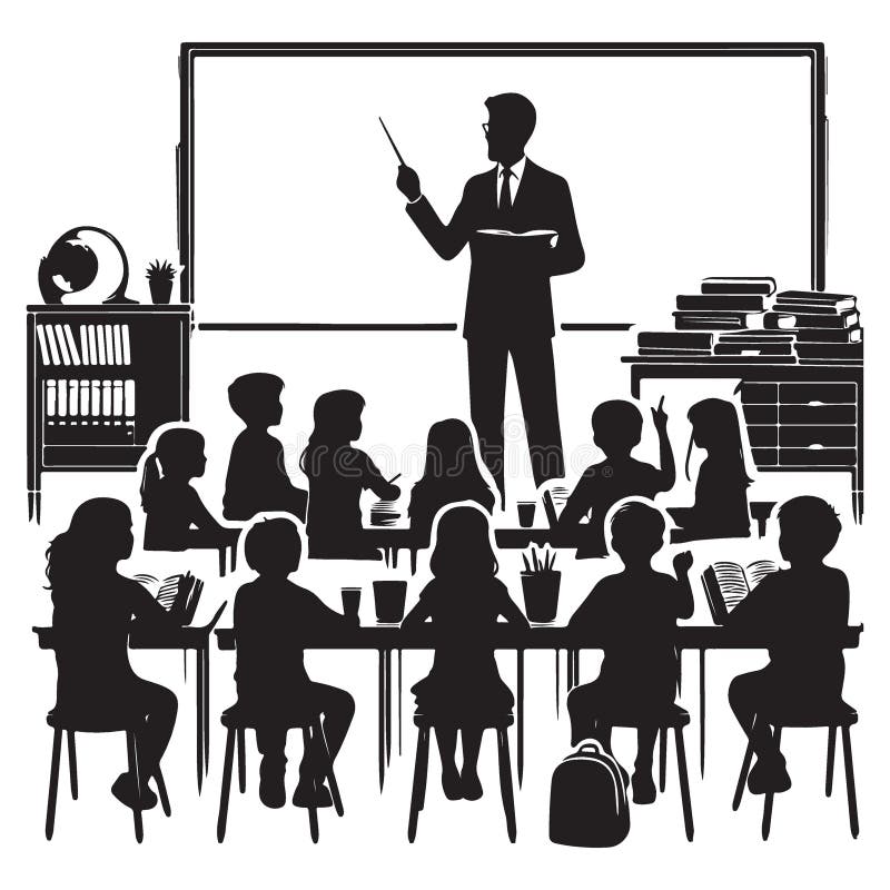 Classroom Silhouette Stock Illustrations – 6,532 Classroom Silhouette ...