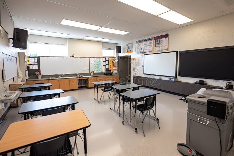 Classroom with Smart Board, Projector, and Computer for Digital ...