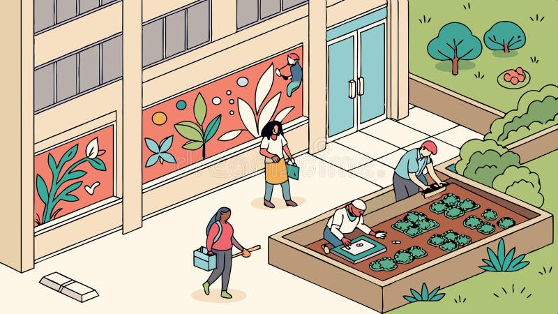 Classroom with Students, Learning Environment, Education Scene Vector ...