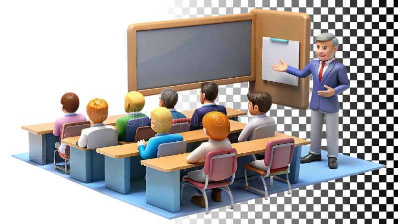 Classroom Students and Teacher Education Setting Png Transparent Image ...