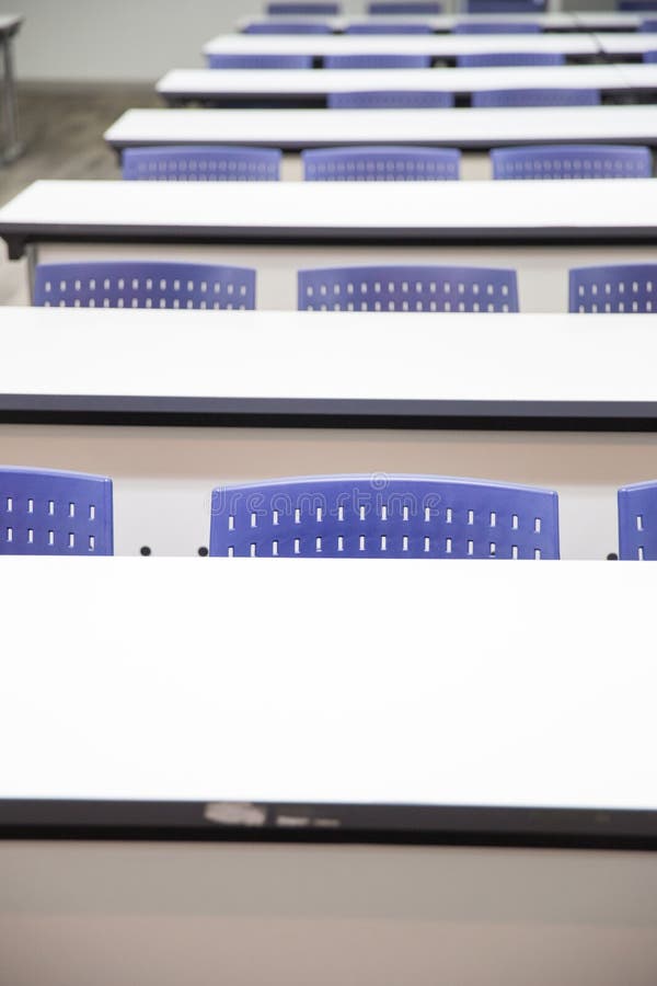 Classroom Tables and Chairs - Stock Image Stock Photo - Image of ...