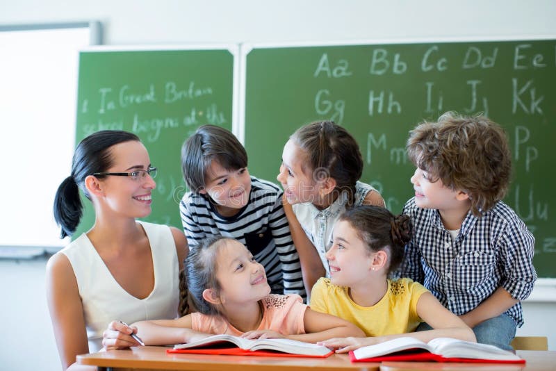 In classroom stock photo. Image of green, females, listening - 69402944