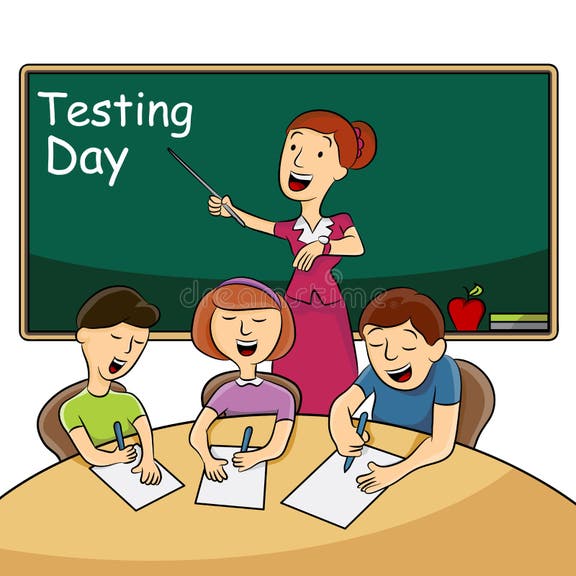 Classroom Testing Day stock vector. Illustration of project - 42303328