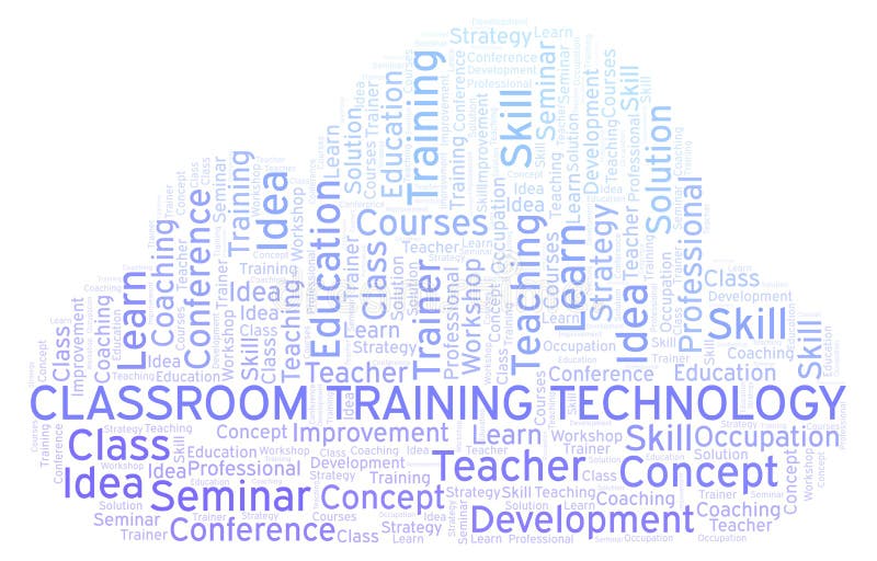 Classroom Training Technology Word Cloud. Stock Illustration ...