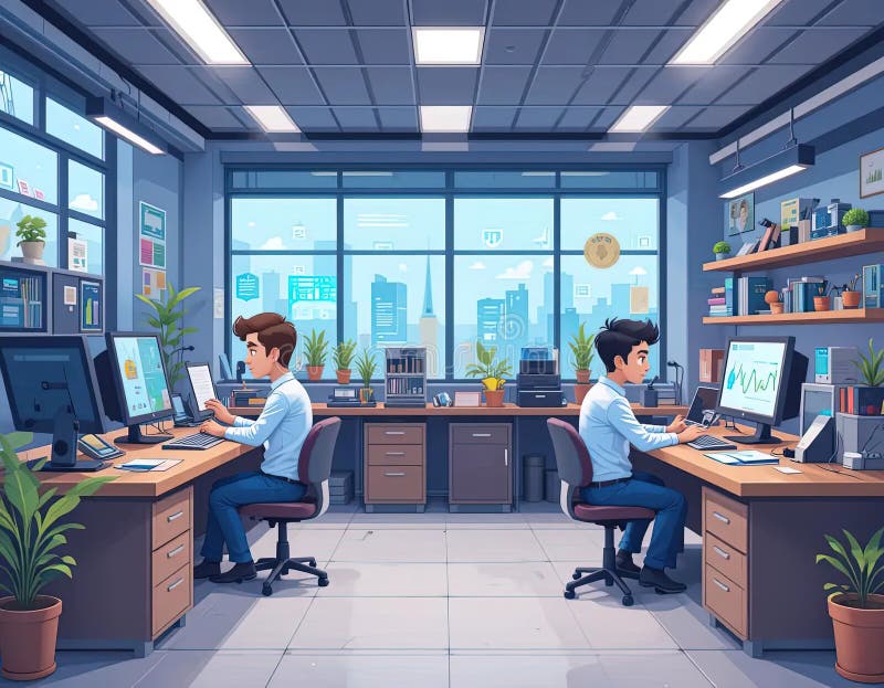 A 2040 Classroom Using AI Holograms AI Generated Stock Illustration ...