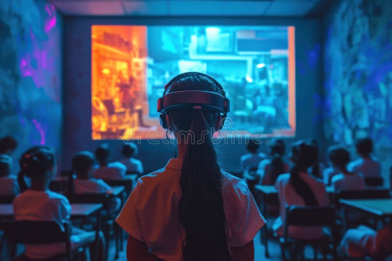 A Classroom Using AR for Interactive and Immersive Learning Stock ...