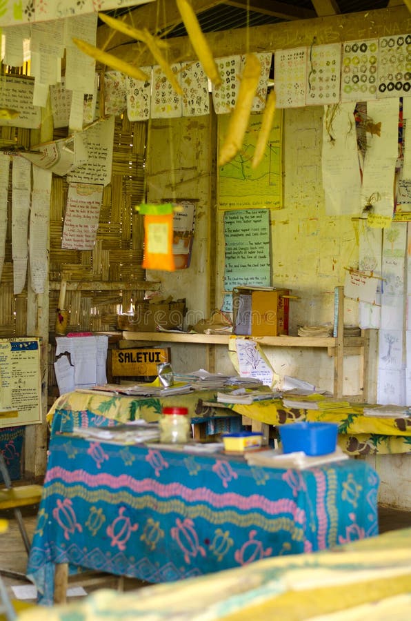 Classroom in Vanuatu Village Stock Image - Image of paper, office: 38731399