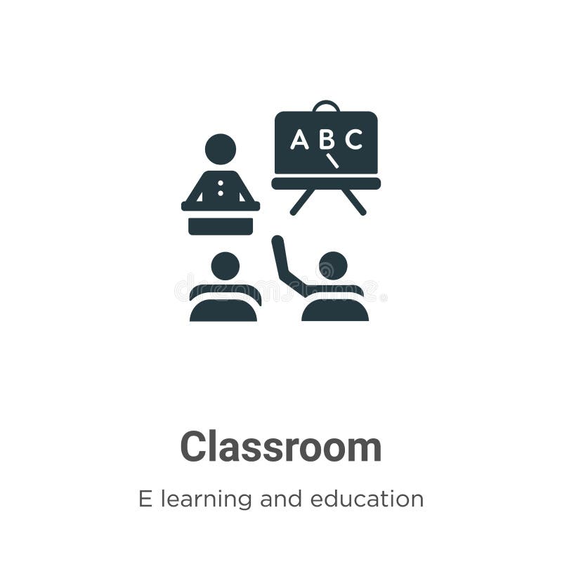 Classroom Vector Icon on White Background. Flat Vector Classroom Icon ...