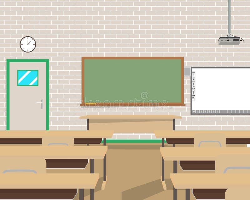 School Desk Back View Stock Illustrations – 685 School Desk Back View ...