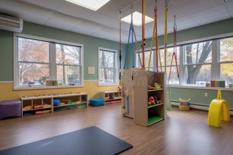 A Classroom with a View of the Playground and Swing Set, Perfect for ...