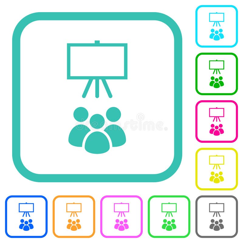 Classroom Vivid Colored Flat Icons Stock Vector - Illustration of ...