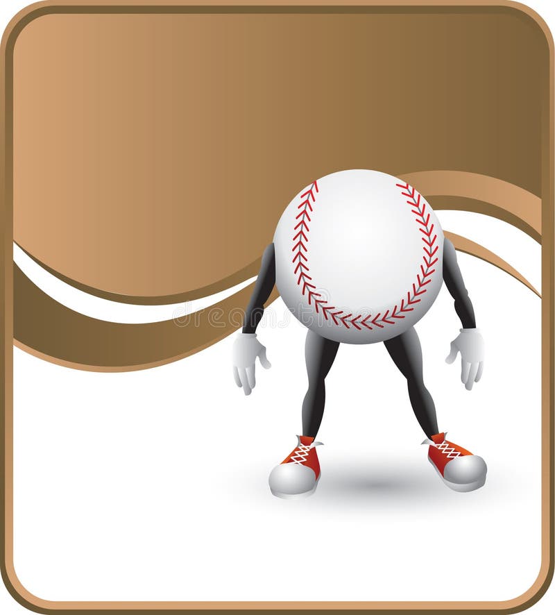 Classy Baseball Cartoon Man Stock Vector - Illustration of isolated ...
