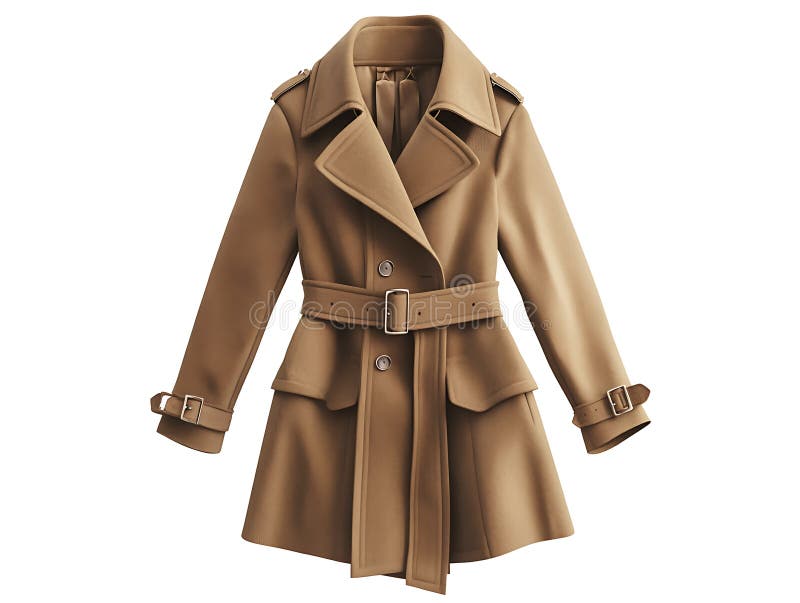 Classy Brown Trench Coat for Women Ideal for Fall and Winter Stock ...