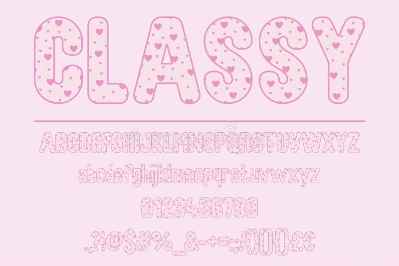 Classy Color Font Set. Elegant Typography Design Stock Vector ...