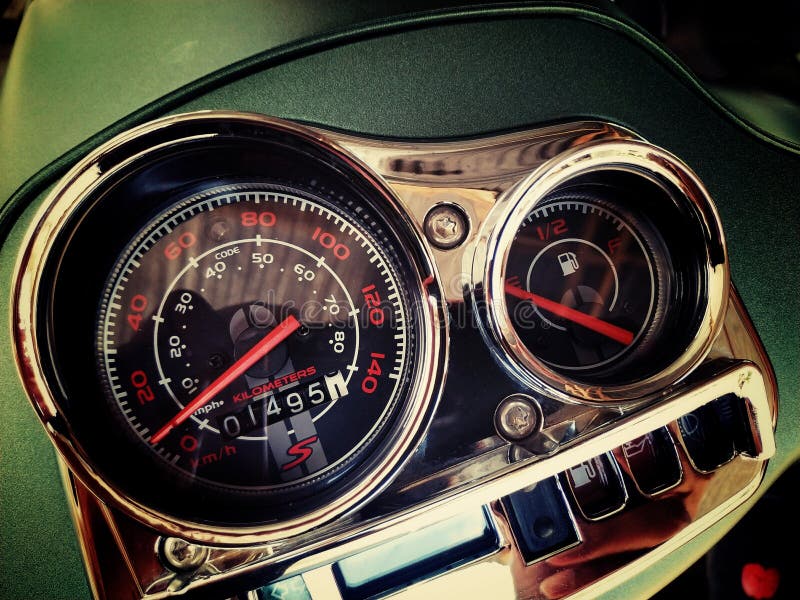 Classy Elegance Dashboard New Scooter Motorcycle Editorial Stock Photo ...