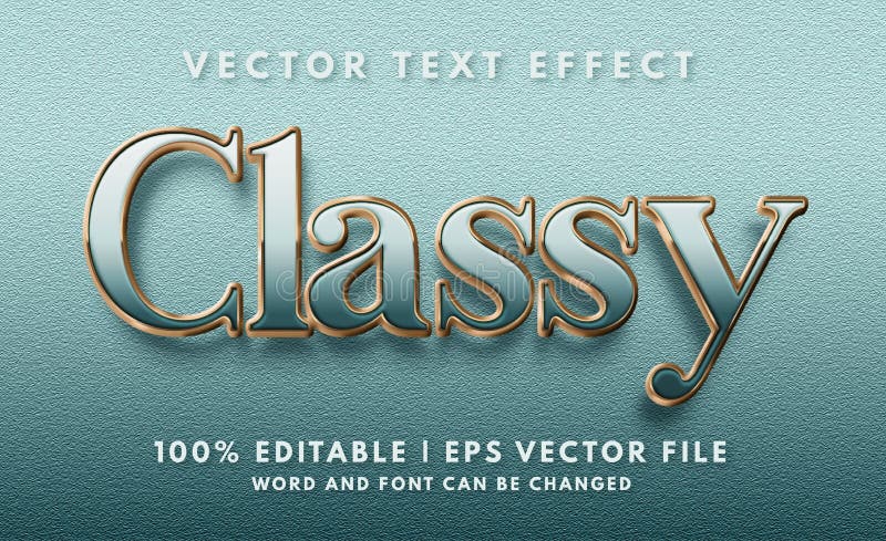 Classy text effect style stock vector. Illustration of calligraphic ...