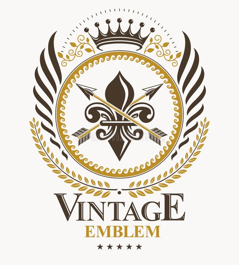 Classy Emblem, Vector Heraldic Coat of Arms. Stock Vector ...