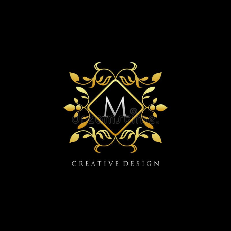 Classy Gold Royal M Letter Logo Stock Vector - Illustration of fashion ...