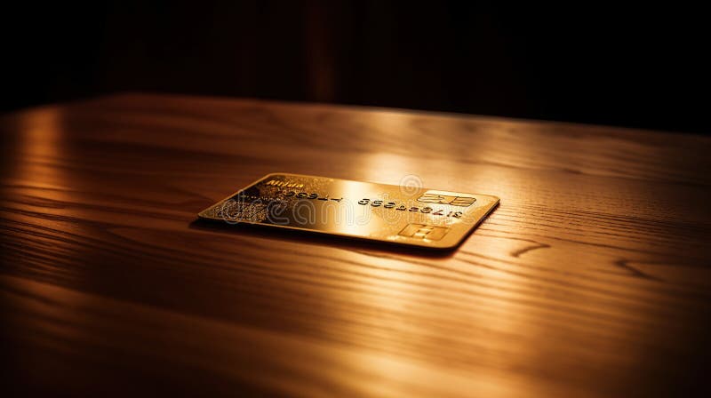 A Classy Golden Bank Card, Generated Ai Image Stock Illustration ...
