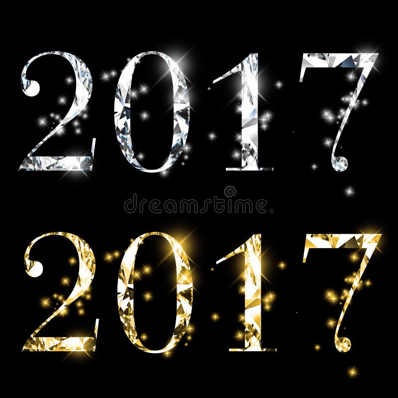 Classy Sparkling Elegant New Years Eve 2017 Gold Silver Diamond Stock ...