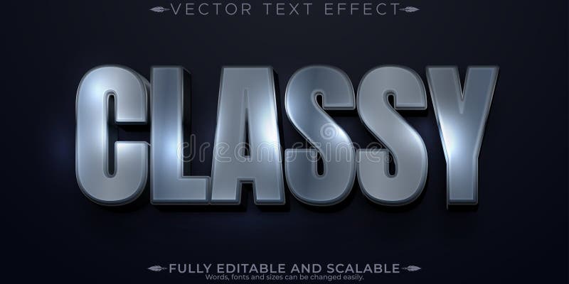 Classy Text Effect, Editable Deluxe and Elegant Text Style Stock Vector ...